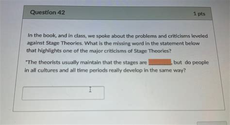 Solved Question 421 ﻿ptsin The Book And In Class We Spoke