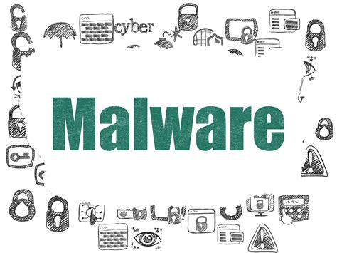 Safety Concept Malware On Torn Paper Background Piece Word Security