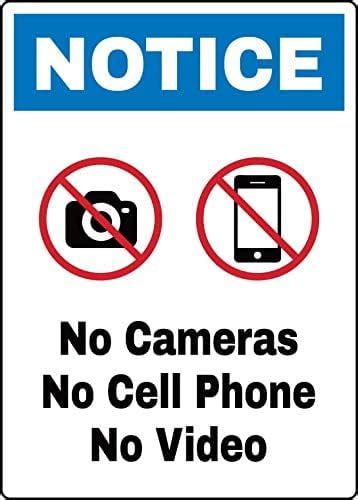 Warning Sign Notice No Cameras No Cell Phone Rustic Retro Fashion Chic