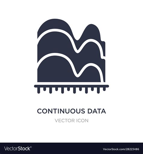 Continuous Data Graphic Wave Chart Icon On White Vector Image