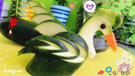 Italypaul Art In Fruit And Vegetable Carving Lessons Art In Zucchini