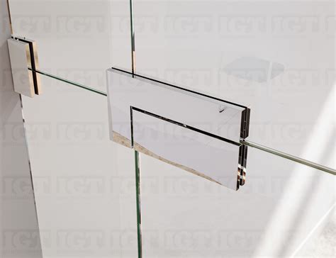 Igt Top Door Patch Fitting Oversized Polished Stainless Igt Glass Hardware
