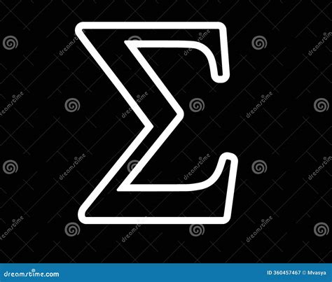Sigma Symbol White Background Minimalist Design Mathematical