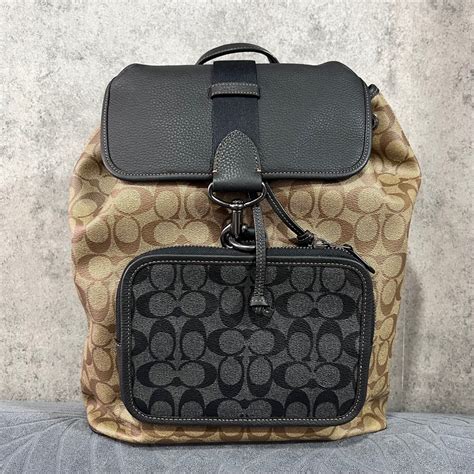 Coach Sullivan Backpack Blocked Signature Canvass On Carousell