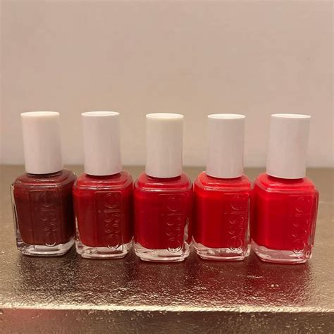 Essie Nail Polish Bundle Lot Of 5 Red Shades Mercari