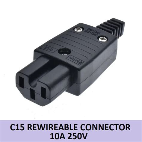 C15 Rewireable Connector C15 Rewireable Plug 10a 250v Arnaizph