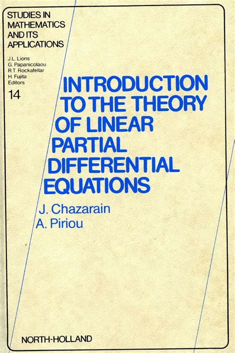 Introduction To The Theory Of Linear Partial Differential Equations