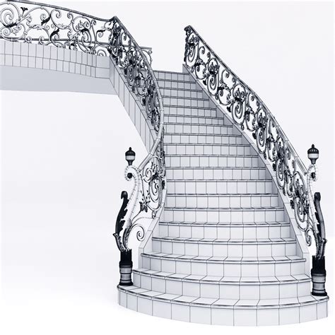 Classical Staircase 5 3d Model Cgtrader Classical Staircase 5 3d Model Cgtrader