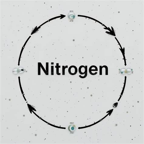 Nitrogen Cycle Diagram Simple Circular Illustration Of Nitrogen