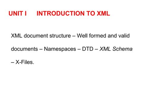 01 Xml Document Structure Ppt