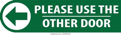 85996 Please Use Other Door Printable Sign Royalty Free Images Stock