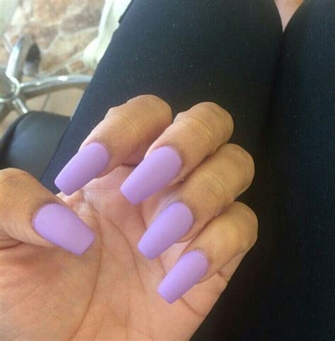 Lavender Matte Nails Lavender Nails Coffin Nails Matte Purple Nails