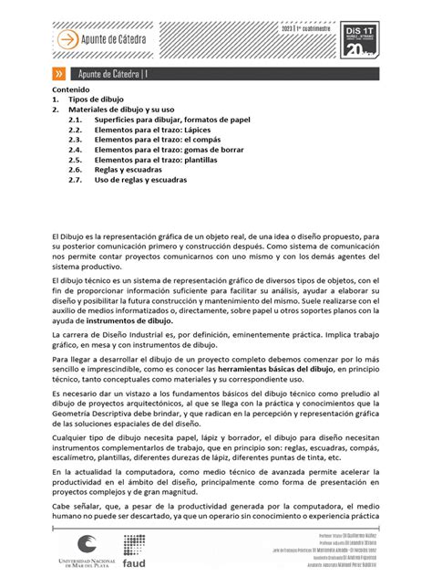 Modulo Teorico Geometrico 1 2024 Pdf Dibujo Dibujo Técnico