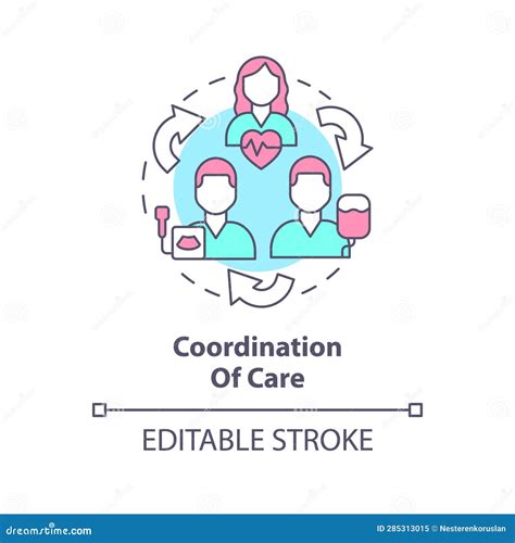 Coordination Of Care Concept Icon Stock Vector Illustration Of