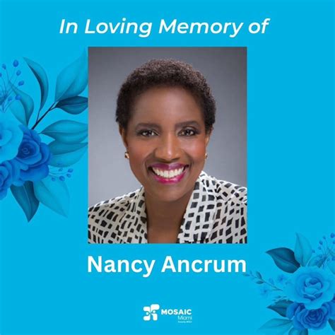 Nancy Ancrum Will Truly Be Missed As Miamians We Must Continue Her Legacy Of Meaningful Having