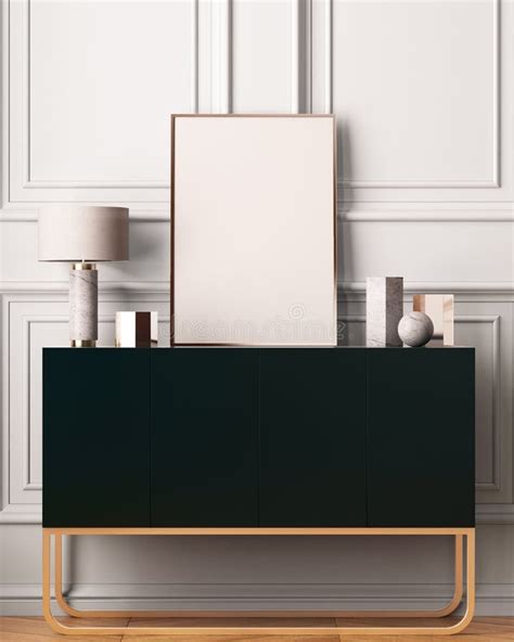 Mockup Posters In The Interior Art Deco Style 3d Rendering 3d