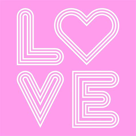 White Love Text Stripes Pink Background 10802464 Vector Art At Vecteezy