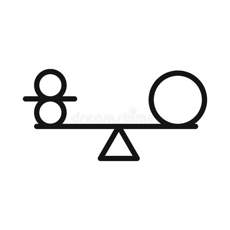 Balancing Symbol Mark In Filled Style Stock Illustration Illustration