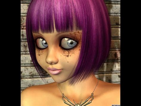 Cute Purple Haired Babe In Tiny Panties Cartoon Porn By 3d Love Dolls