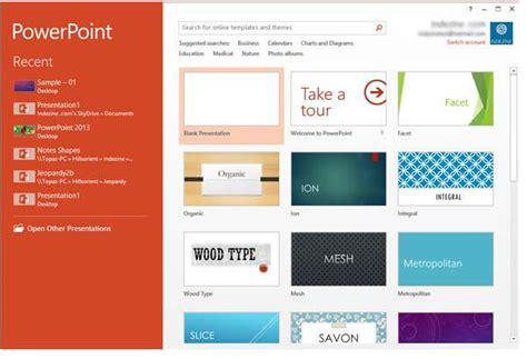 Interface In Powerpoint 2013 For Windows