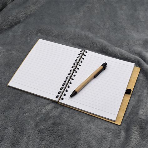 Factory Price Bamboo Spiral Binding Notebooks Set Custom Spiral