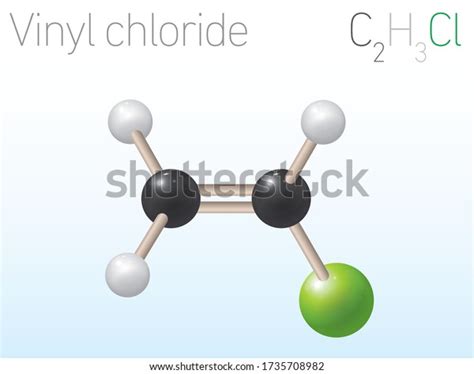 Vinyl Chloride C2h3cl Structural Chemical Formula Stock Vector Royalty