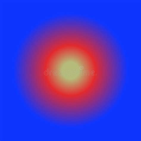Illustration Of A Solar Eclipse A Blend Of Red And Yellow On A Circle With A Blue Background