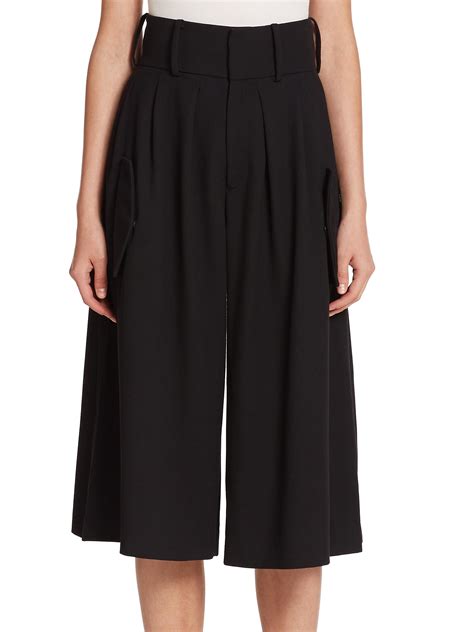 Lyst Jwanderson Pleat Front Culotte Pants In Black