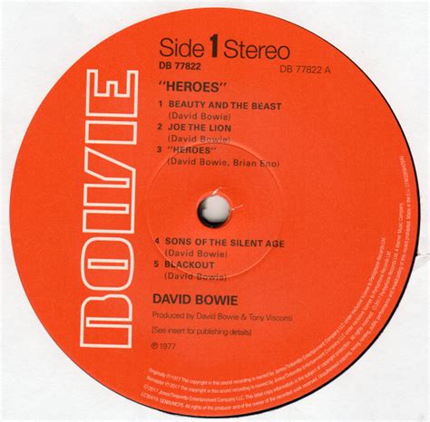 David Bowie Heroes Disco De Vinilo Black Room