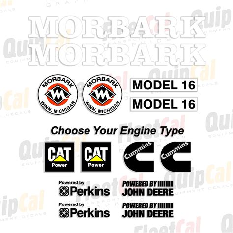 Morbark Model 16 Marking Decal Set Truck And Equipment Decals