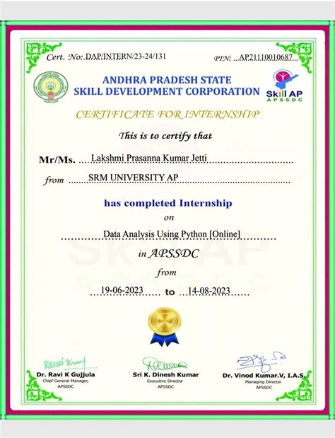 Prasanna Kumar Jetti On Linkedin Apssdc