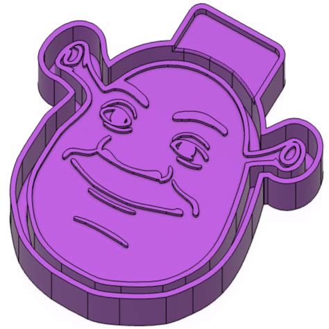 Stl File Shrek Face Freshie Mold Silicone Mold Box 📦・3d Printable