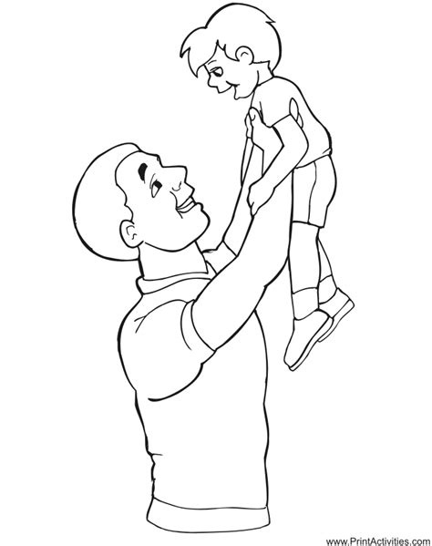 Dad Printable Coloring Pages