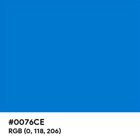 Dell Blue Color Hex Code Is 0076ce
