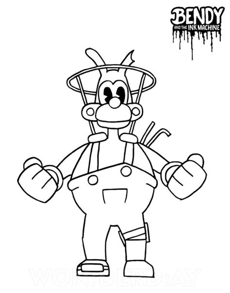Collection Of Bendy And The Ink Machine Coloring Pages Free Printable