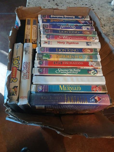 Walt Disney Clamshell Vhs Lot 37 Masterpiece Classics Black Diamond