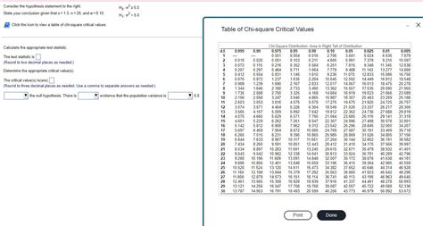 solved consider the hypothesis statement to the right state