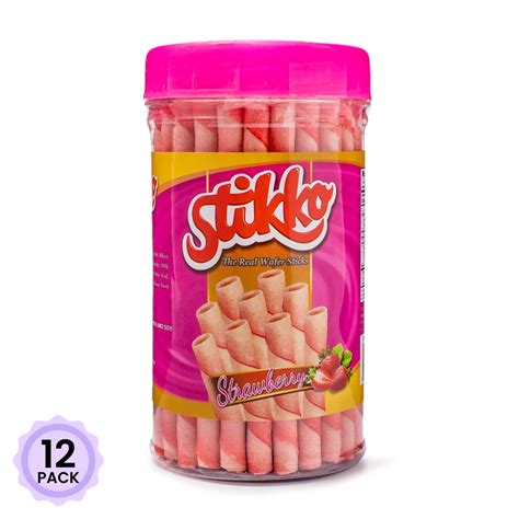 Get Stikko Wafer Sticks Strawberry Flavor 400 G 12 Pack Delivered
