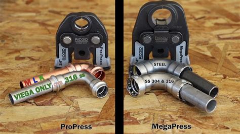 Propress And Megapress Trade Names In Relationship To Size Youtube