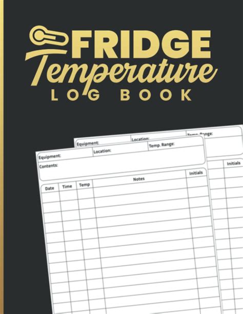 Buy Fridge Temperature Log Book Daily Freezer Temperature Monitoring