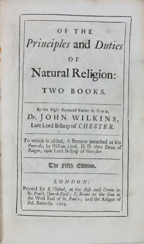Of The Principles And Duties Of Natural Religion Two Books Hm