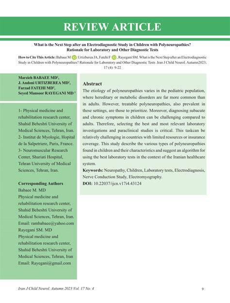 Pdf What Is The Next Step After An Electrodiagnostic Study In