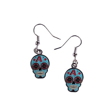 Arizona Diamondbacks Earrings J Hook Logo Sugar Skull Psgls0469168 Psginc