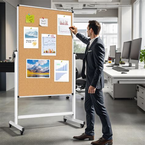 Bonirky Double Sided Whiteboard And Corkboard On Wheels Wayfair