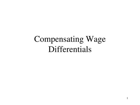 Ppt Compensating Wage Differentials Powerpoint Presentation Free