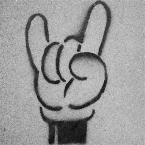 Stencil Art Graffiti Art Hand Symbols