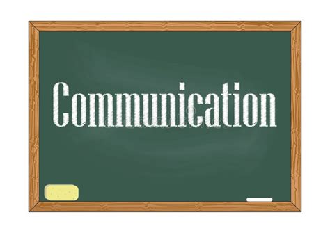 Communication Chalkboard Notice Vector Illustration Stock Vector