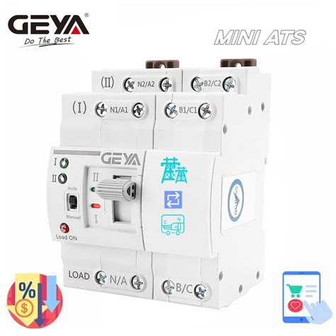 Geya G2r Din Rail Mini Ats Automatische Overdracht Schakelaar