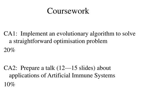 Ppt Nature Inspired Computation General Intro To The Course And Intro To Evolutionary