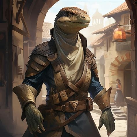 Premium Ai Image The Ancient Town Chronicles Unveiling Lizard Folk